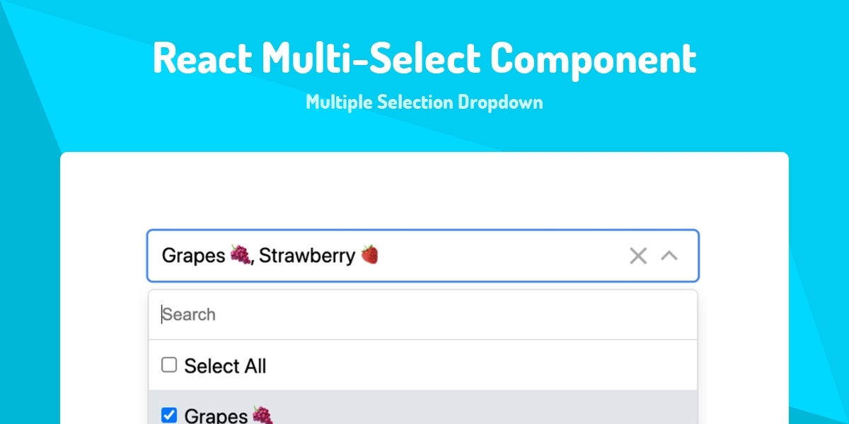 React Multi Select Component Multiple Selection Dropdown Made With